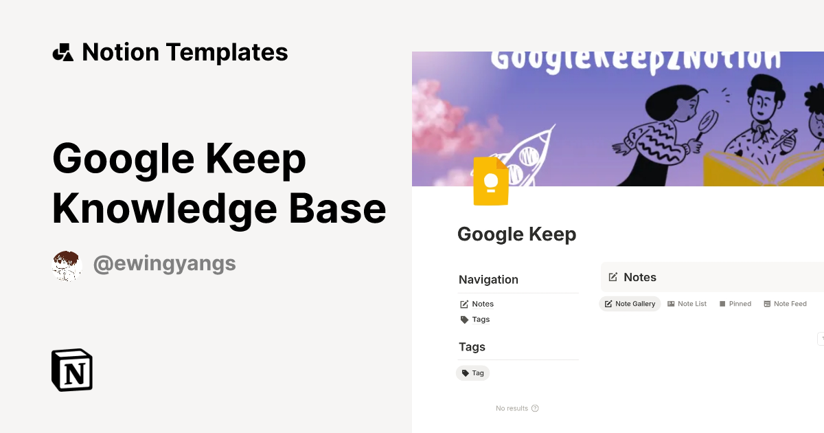 Google Keep Knowledge Base Template | Notion Marketplace