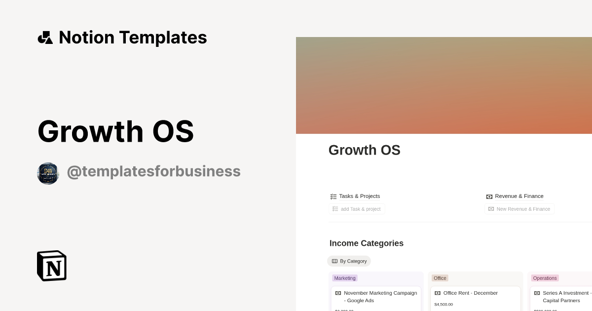 Growth OS Template by System4Business Co | Notion Marketplace