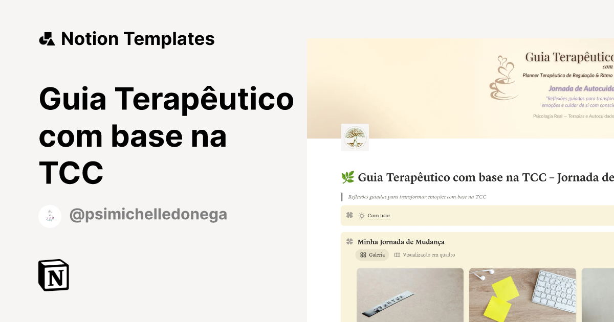 Guia Terapêutico com base na TCC Template by Psicologia Real, Terapias ...