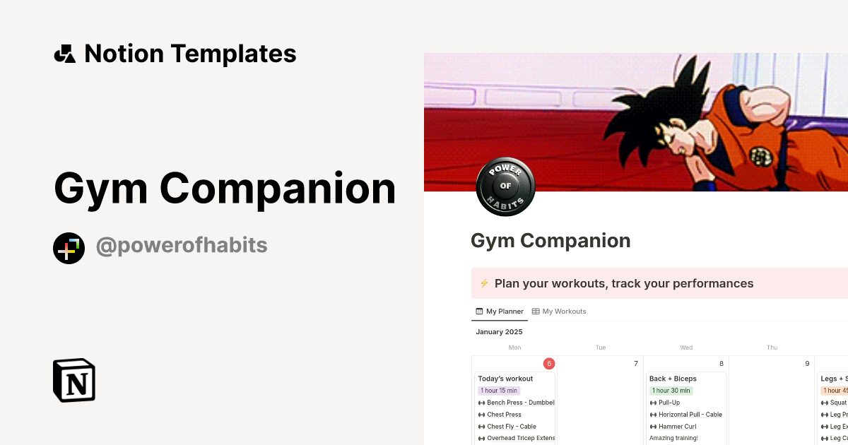 Gym Companion Template | Notion Marketplace