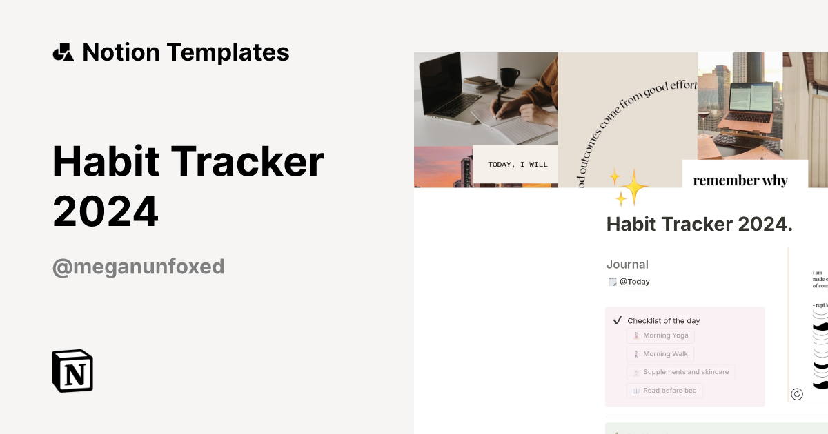 Habit Tracker 2024 Template | Notion Marketplace