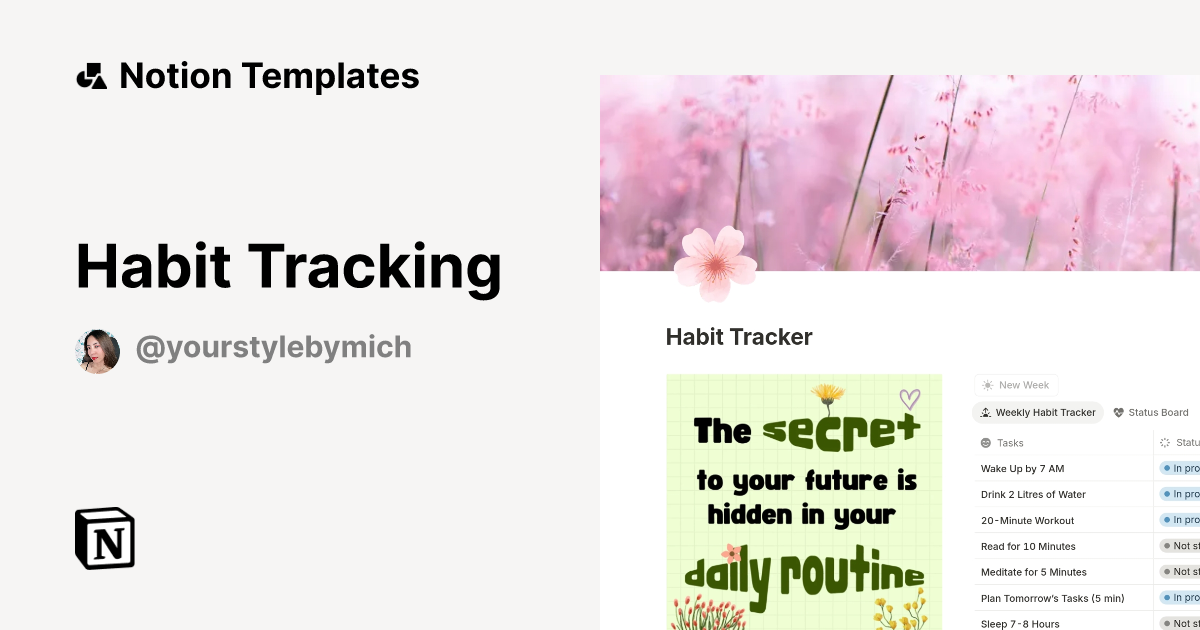 Habit Tracking Template | Notion Marketplace