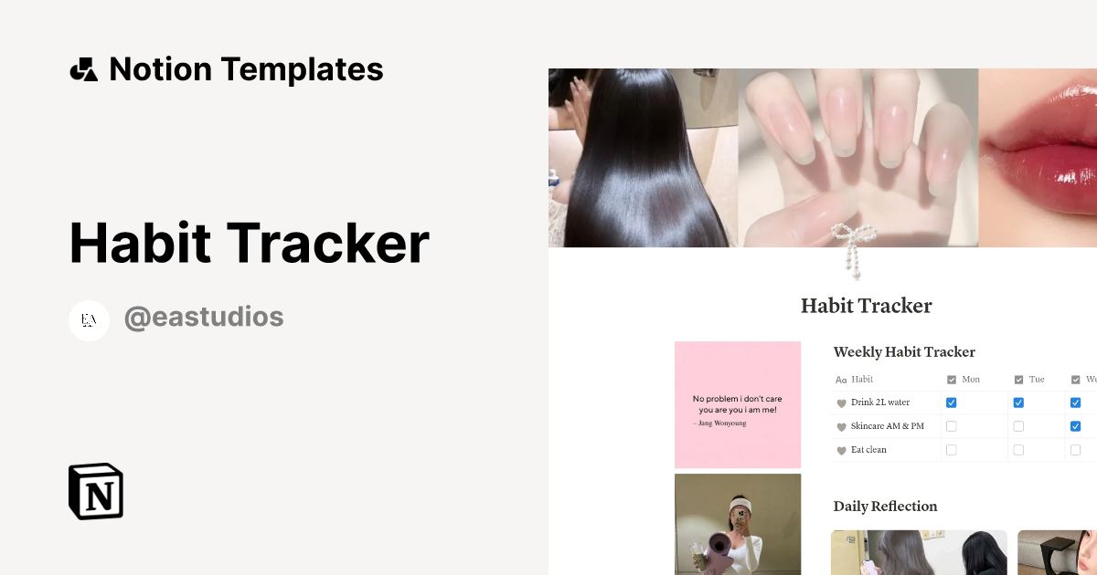 Habit Tracker Template by EA Studios | Notion Marketplace