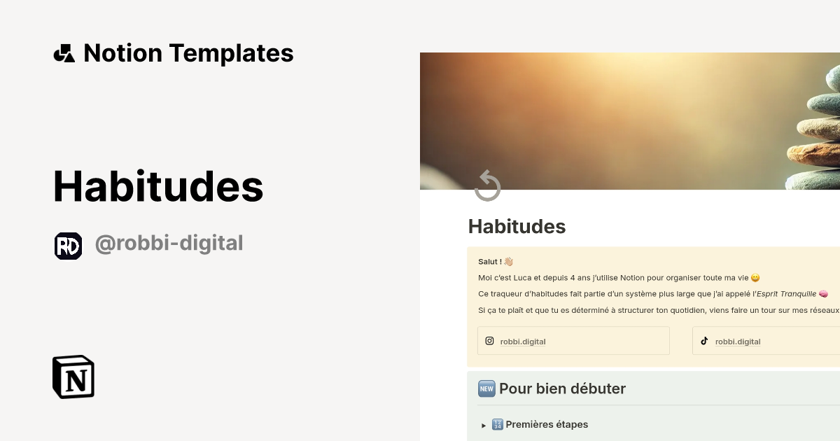 Habitudes Template | Notion Marketplace