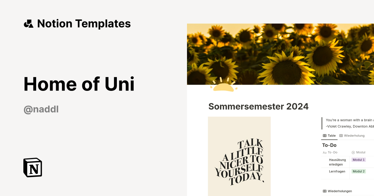 Home of Uni Template | Notion Marketplace