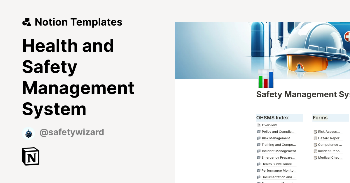 Health and Safety Management System Template | Notion Marketplace
