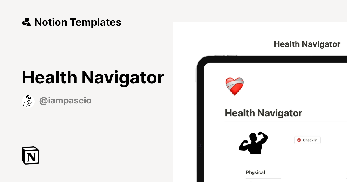 Health Navigator Template | Notion Marketplace