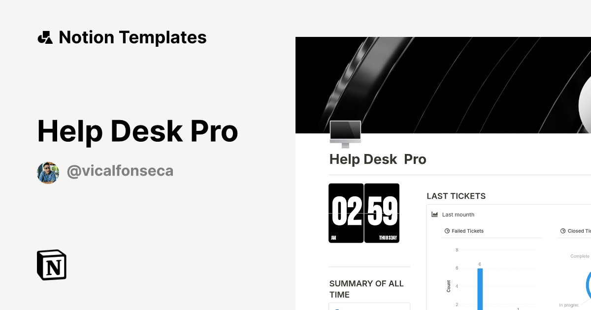 Help Desk Pro Template | Notion Marketplace