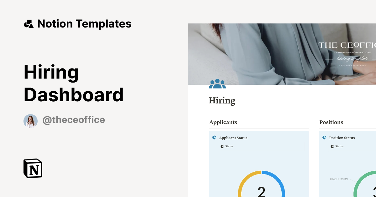 Hiring Dashboard Template by the CEOffice | Notion Marketplace