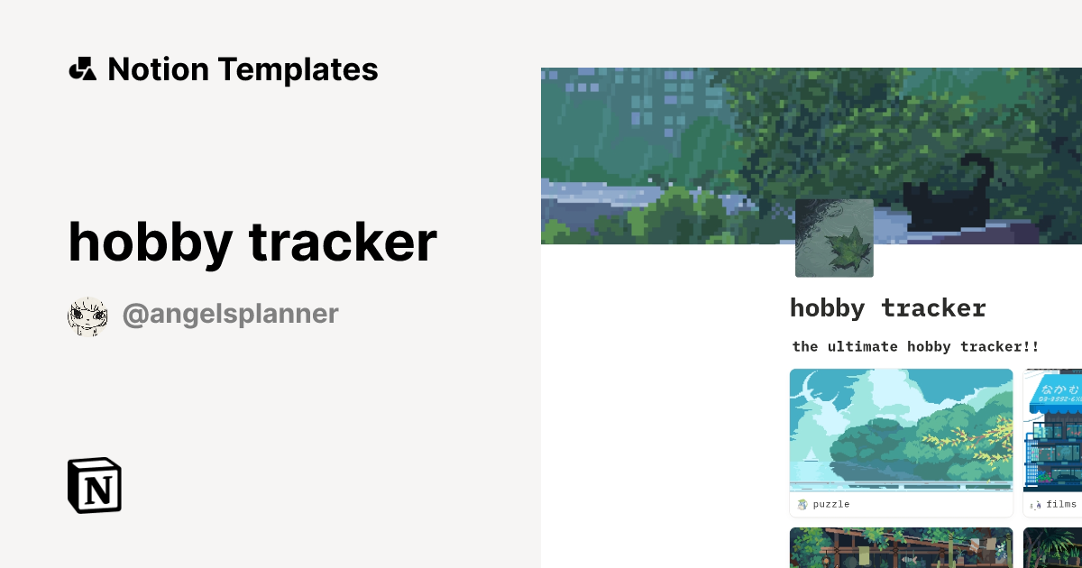 hobby tracker Template | Notion Marketplace