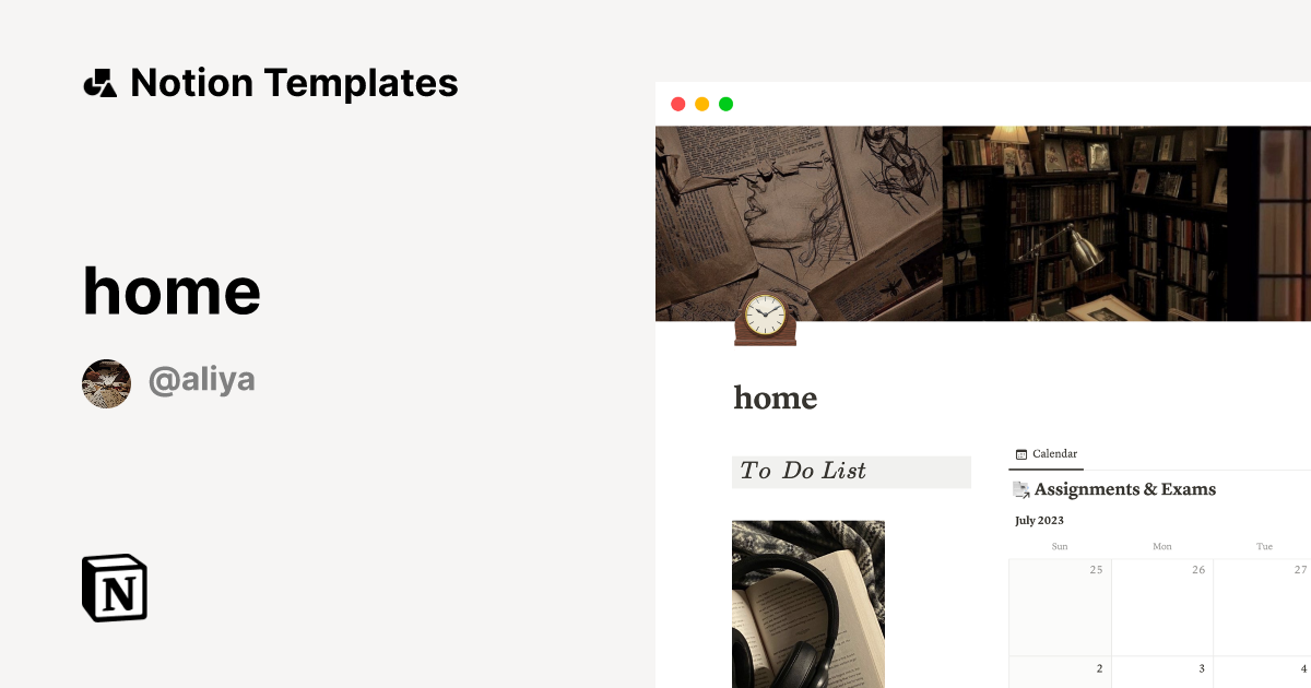 home Template by AliyaZ | Notion Marketplace