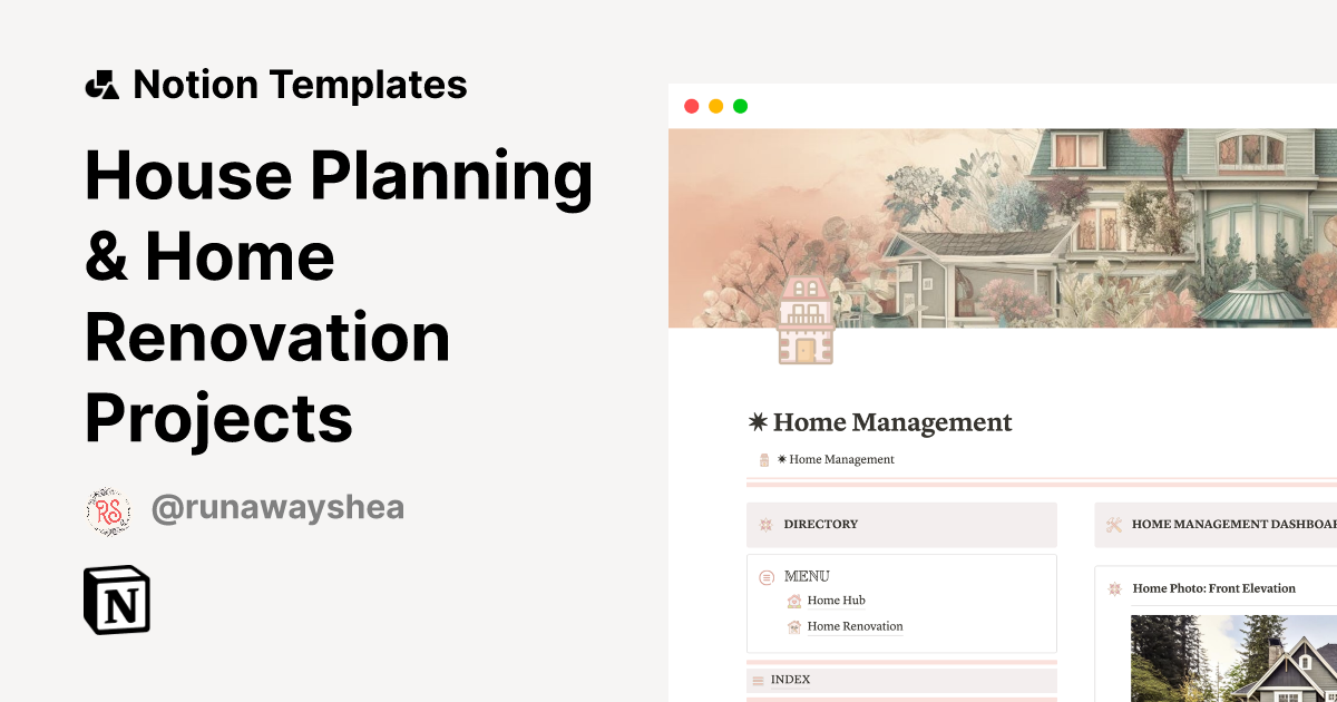 House Planning & Home Renovation Projects Template by RunawayShea ...