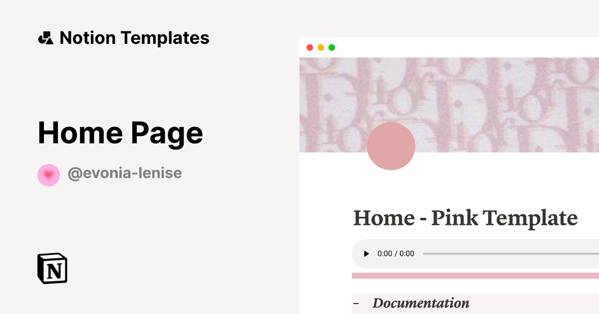 Home Page Template | Notion Marketplace