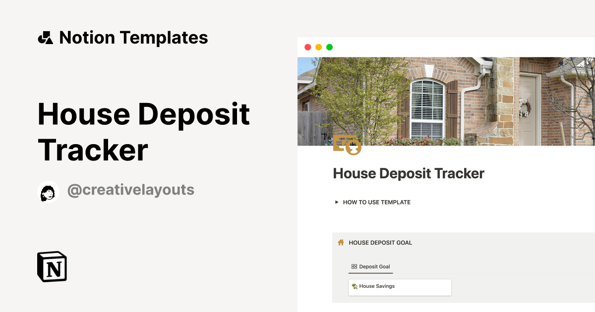 House Deposit Tracker Template by Amoy | Notion Marketplace