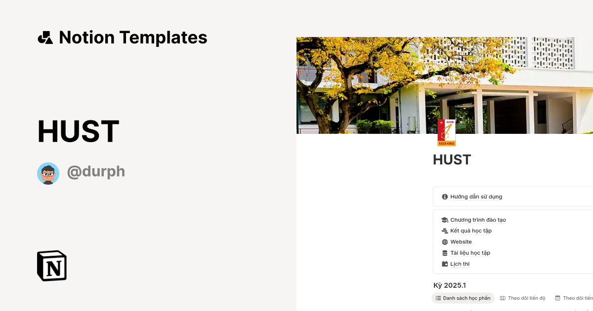 HUST Template | Notion Marketplace