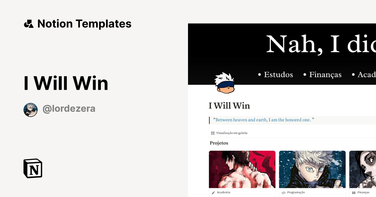 I Will Win Template by Lordezera | Notion Marketplace
