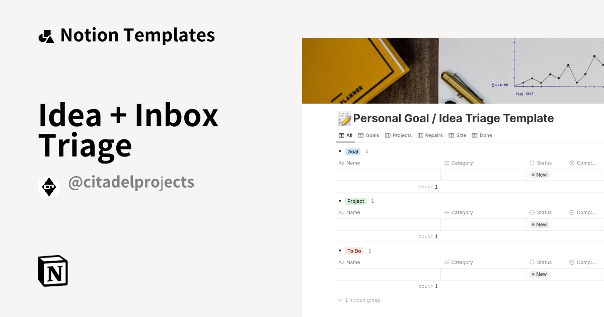 Idea + Inbox Triage Template | Notion Marketplace