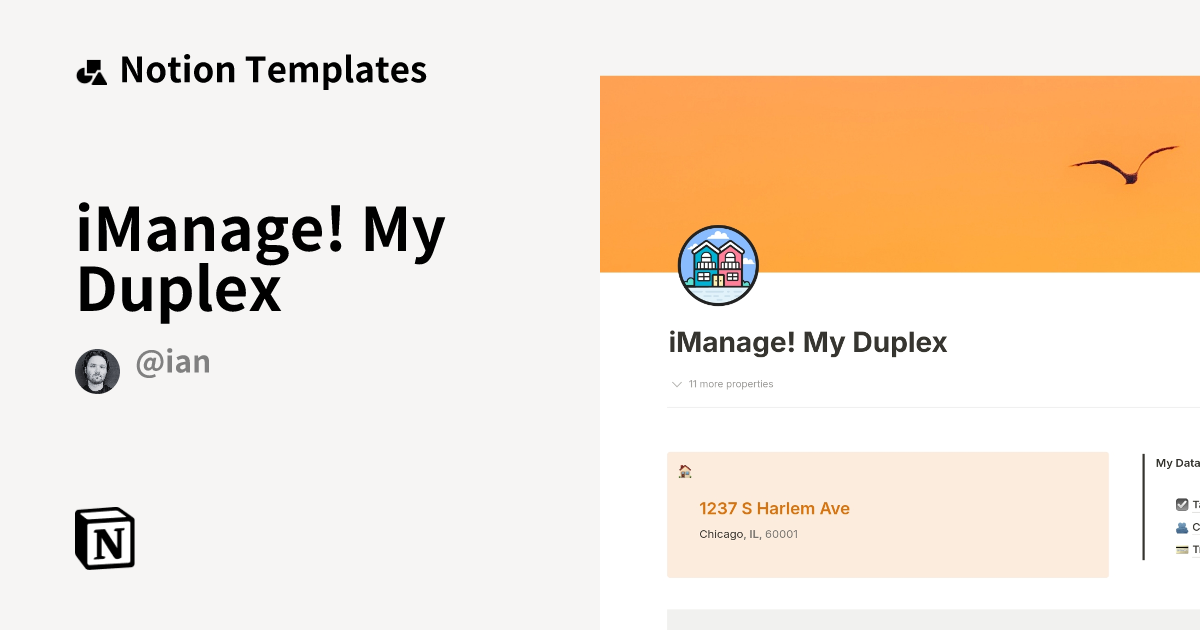 iManage! My Duplex Template | Notion Marketplace
