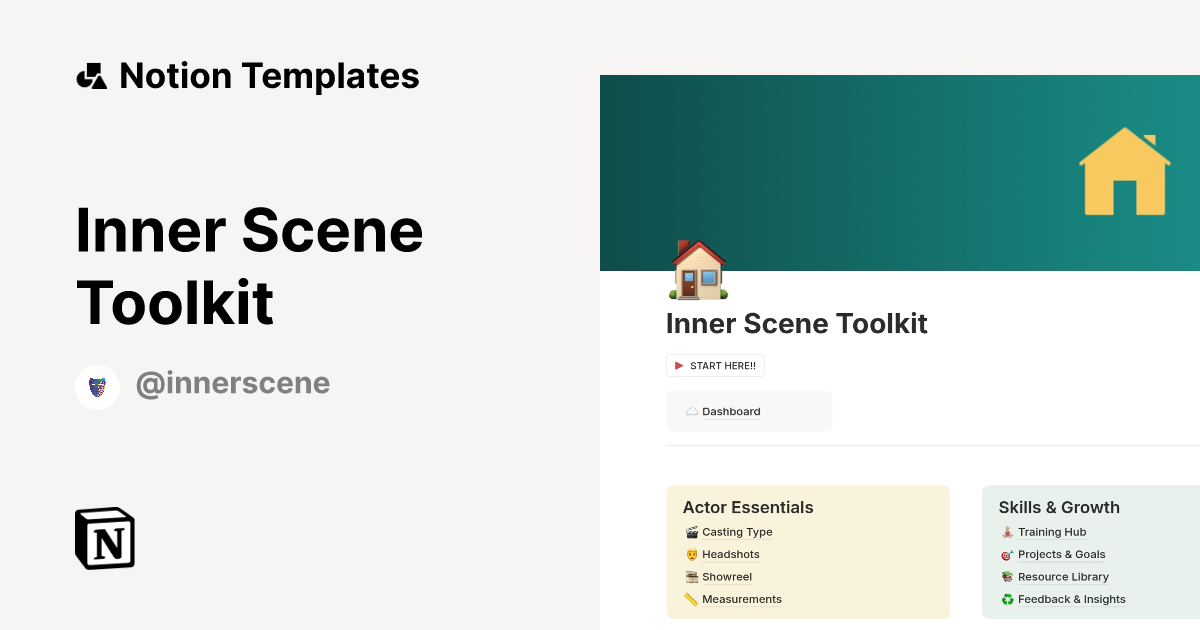 Inner Scene Toolkit Template | Notion Marketplace