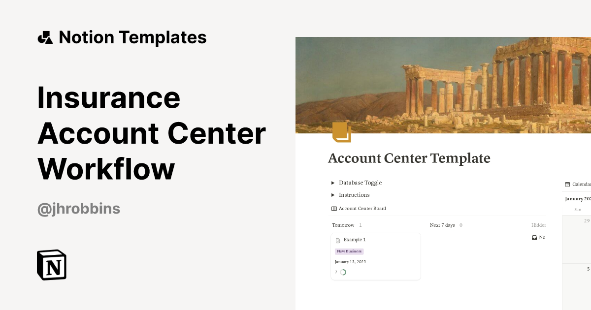 Insurance Account Center Workflow Template by Jhrobbins Templates ...