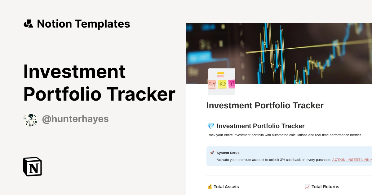 Investment Portfolio Tracker Template by Hunter Hayes | Notion Marketplace