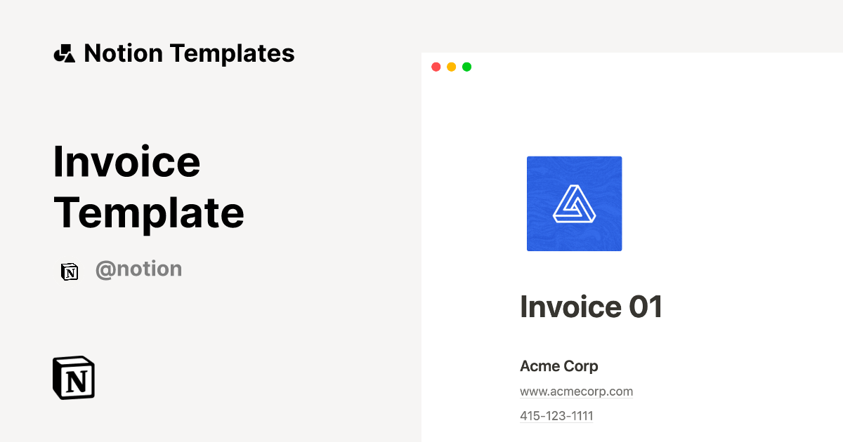 Invoice Template 2025 Template | Notion Marketplace