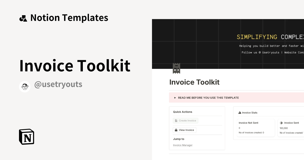 Invoice Toolkit Template | Notion Marketplace