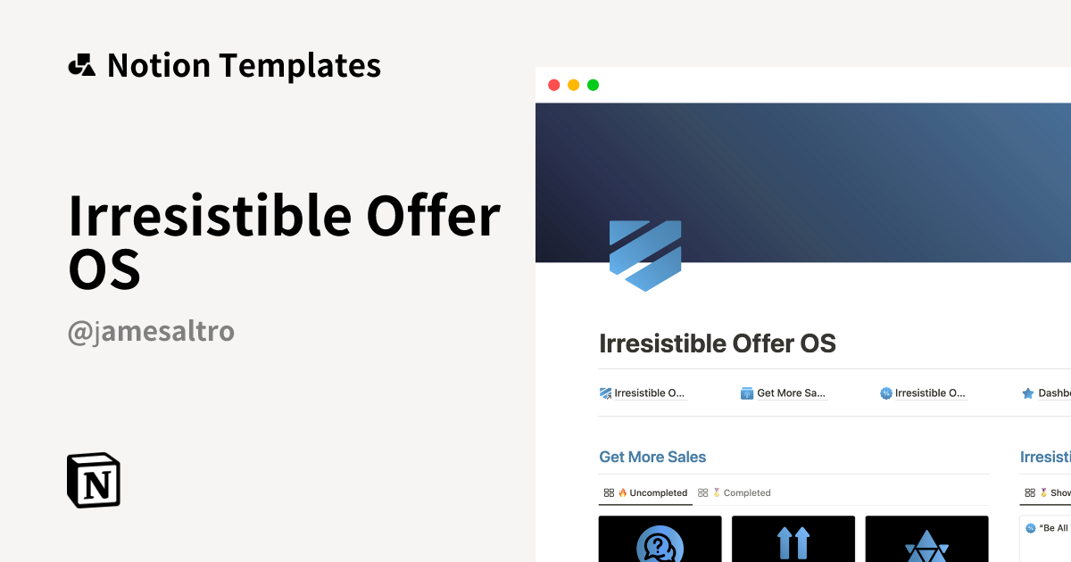 Irresistible Offer OS Template | Notion Marketplace