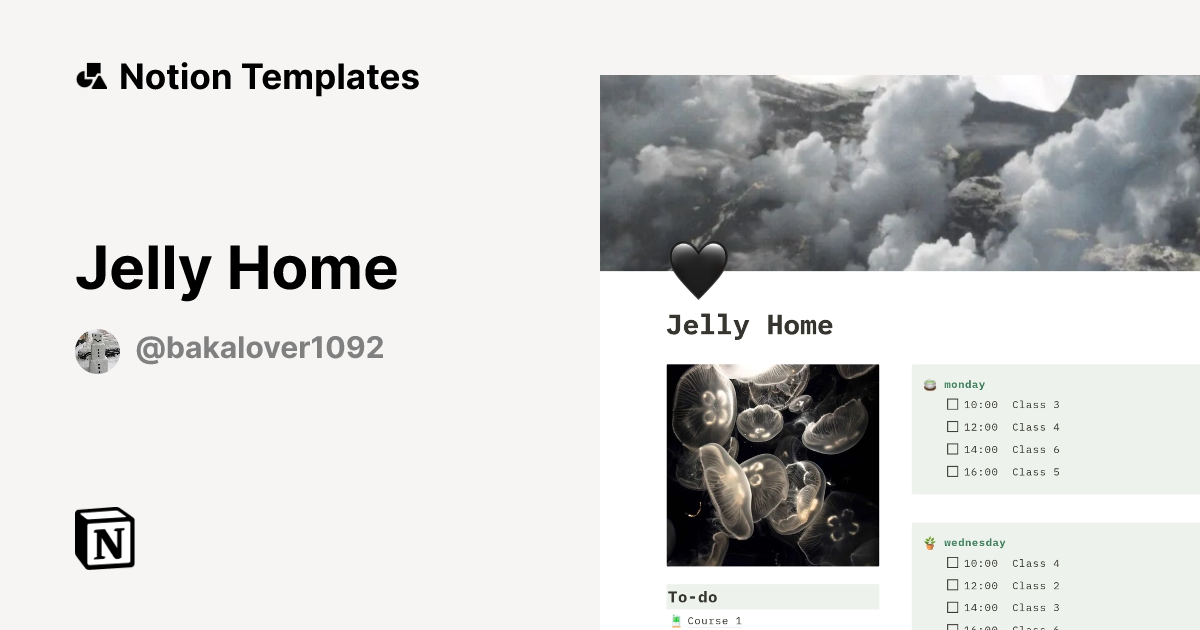 Jelly Home Template | Notion Marketplace