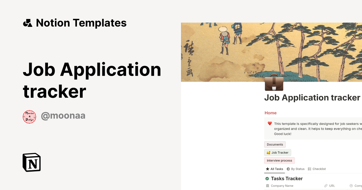 Job Application tracker Template | Notion Marketplace