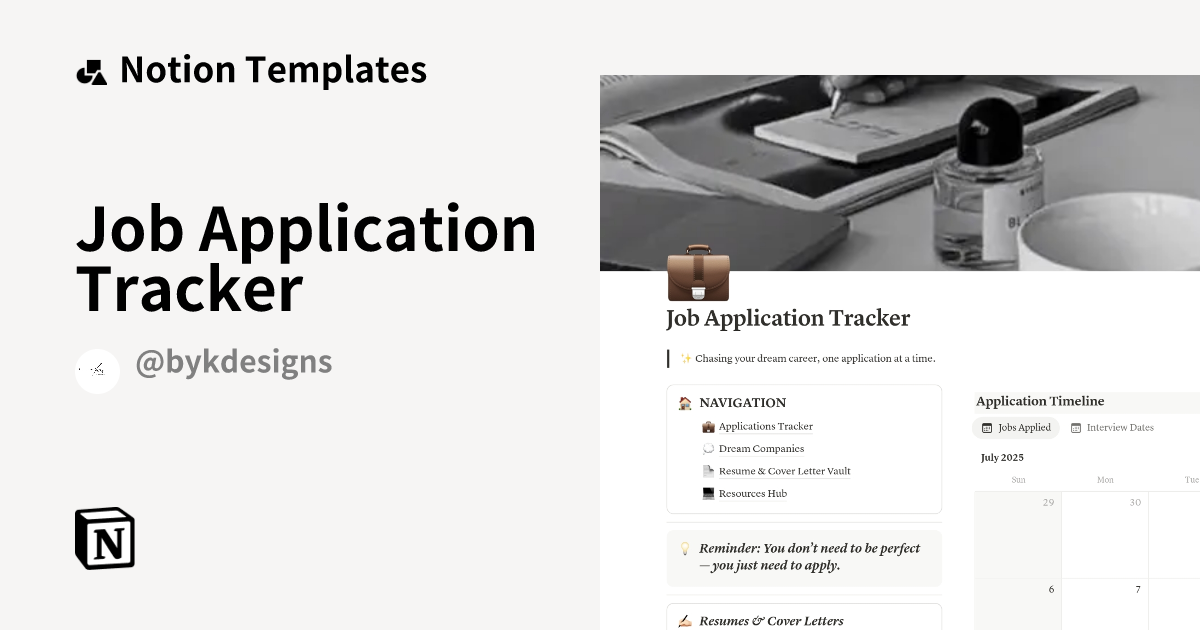 Job Application Tracker Template | Notion Marketplace