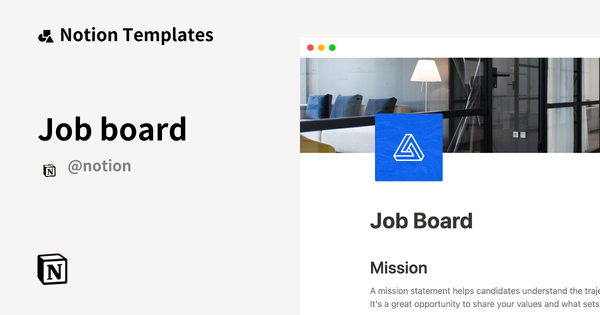 Job board Template by Notion | Notion Marketplace