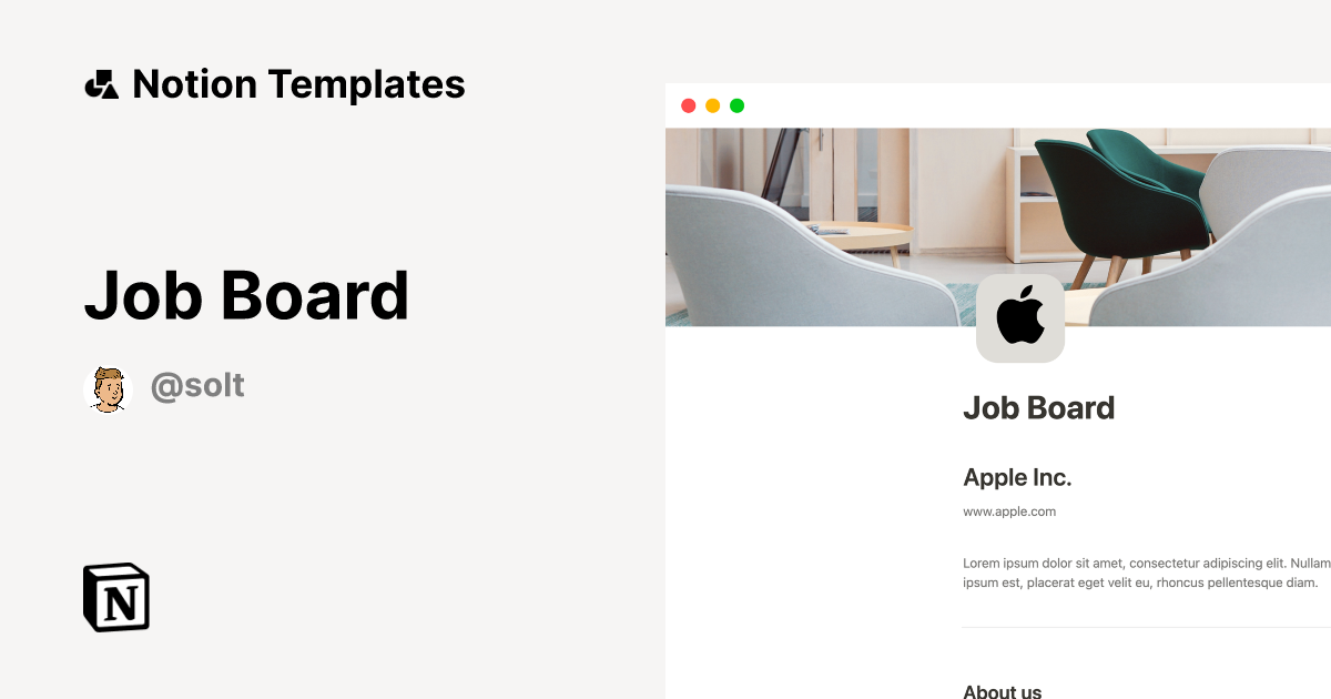 Job Board Template | Notion Marketplace