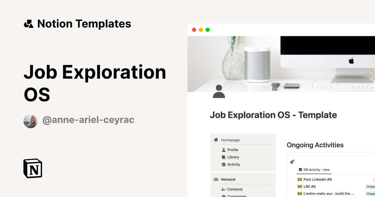 Job Exploration OS Template | Notion Marketplace