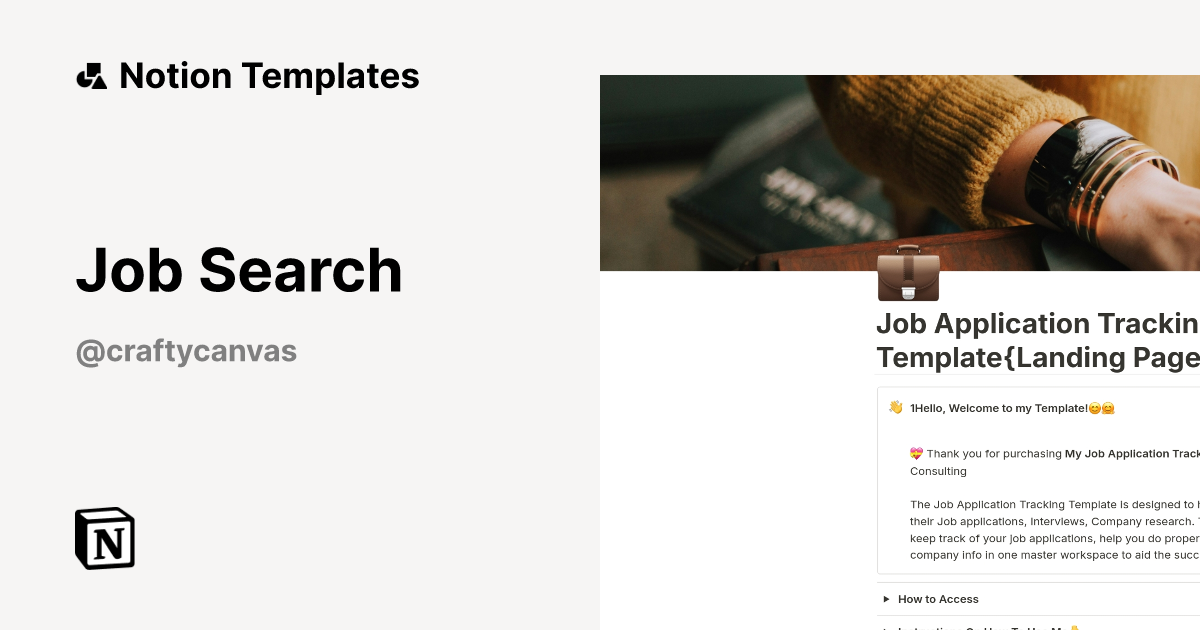 Job Search Template | Notion Marketplace