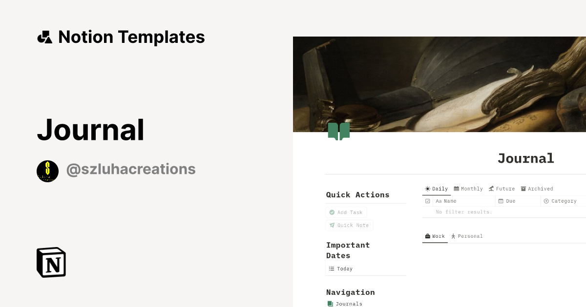 Journal Template | Notion Marketplace