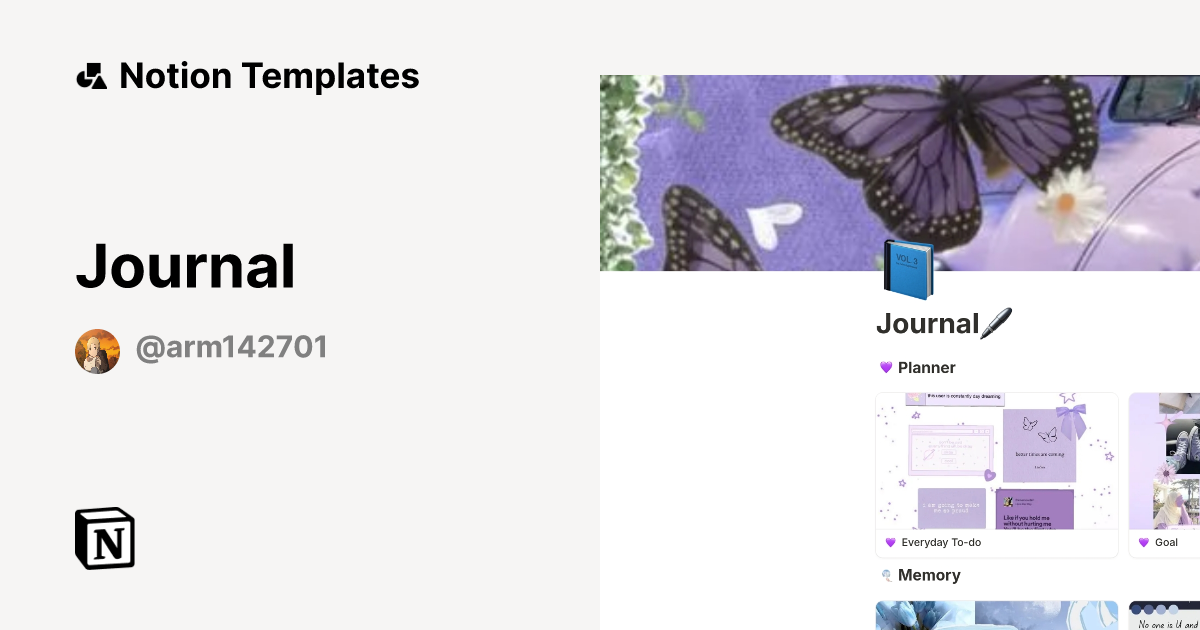 Journal🪻 Template | Notion Marketplace