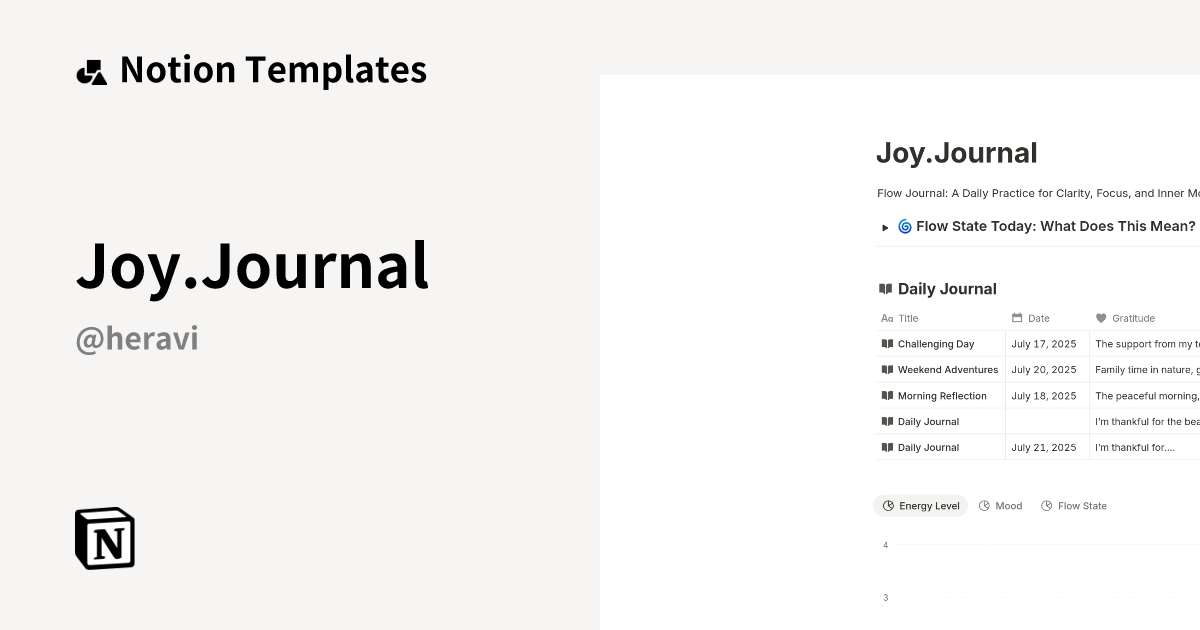 Joy.Journal Template | Notion Marketplace