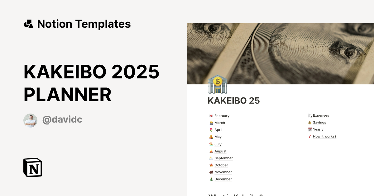 KAKEIBO 2025 PLANNER Template | Notion Marketplace