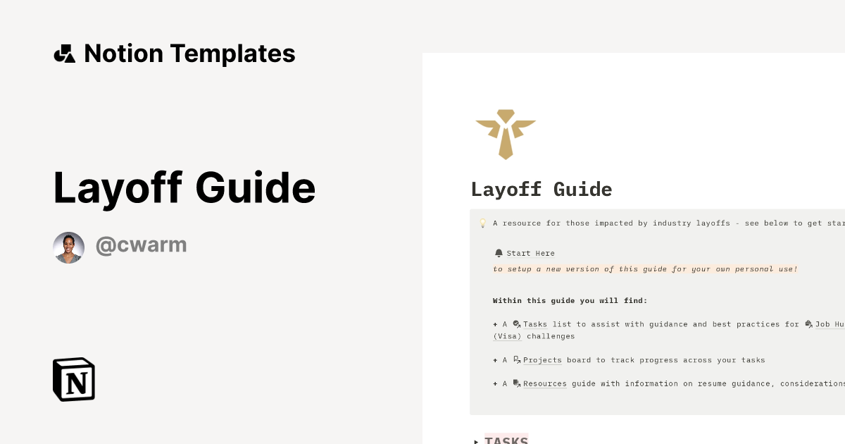 Layoff Guide Template | Notion Marketplace