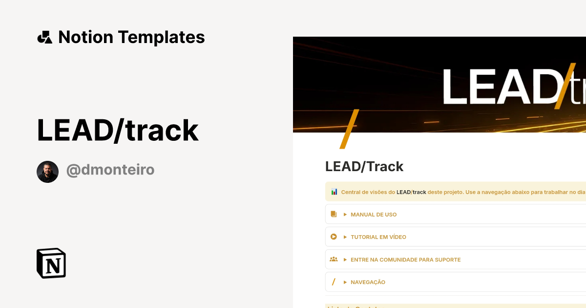 LEAD/track Template | Notion Marketplace