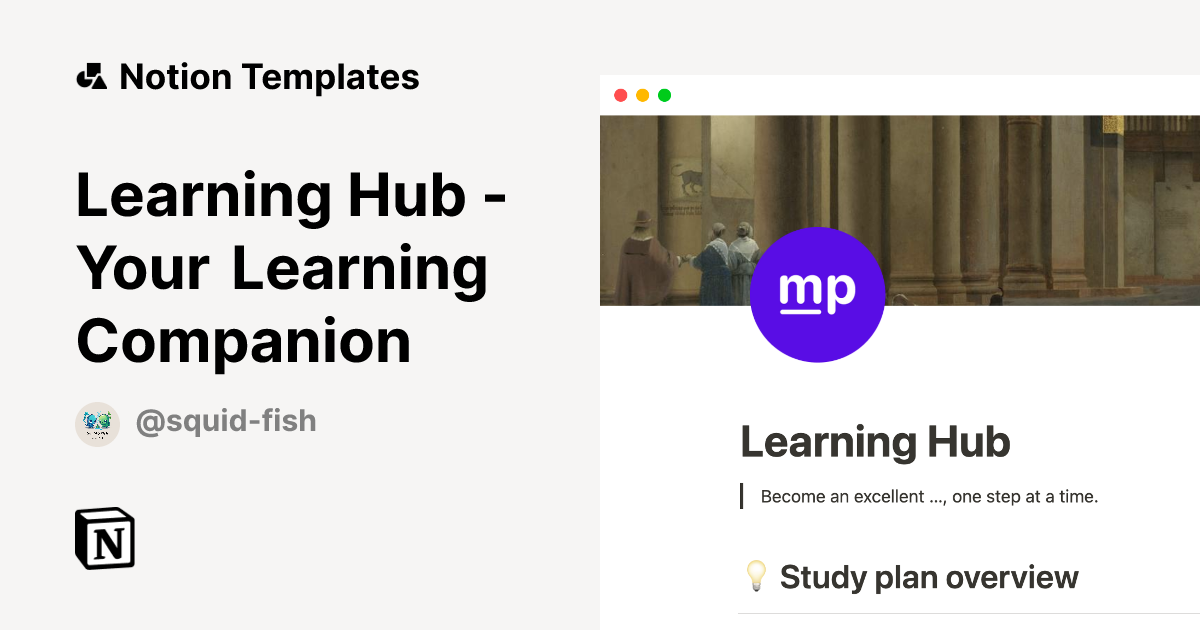 Learning Hub - Your Learning Companion Template by Squid & Fish ...
