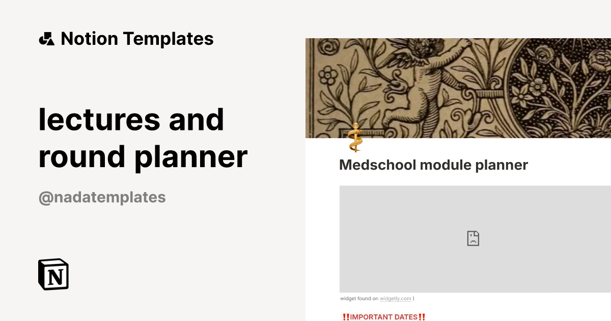 lectures and round planner Template by Nelly | Notion Marketplace