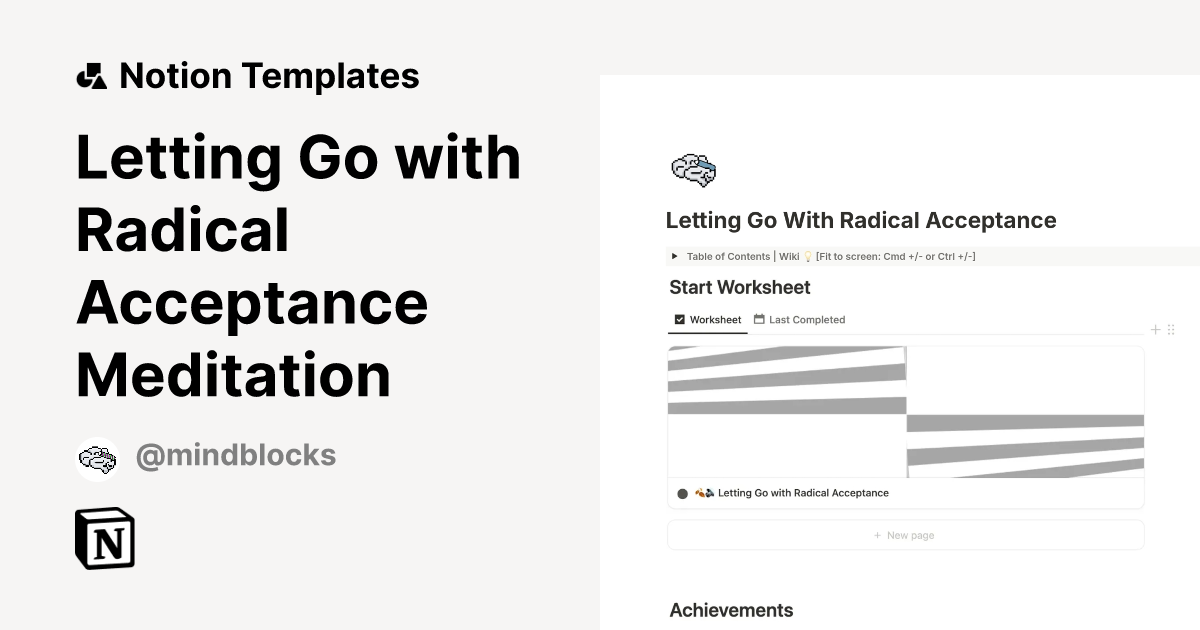 Letting Go with Radical Acceptance Meditation Template by MindBlocks ...