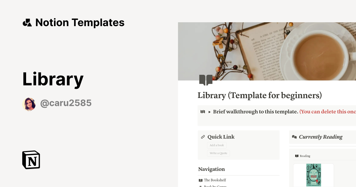 Library Template | Notion Marketplace