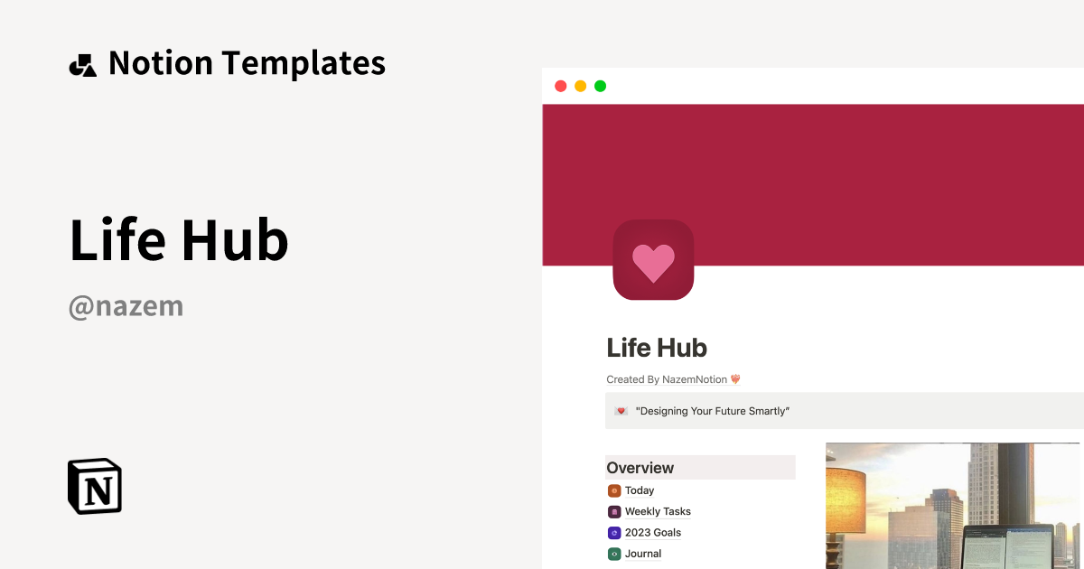 Life Hub Template | Notion Marketplace
