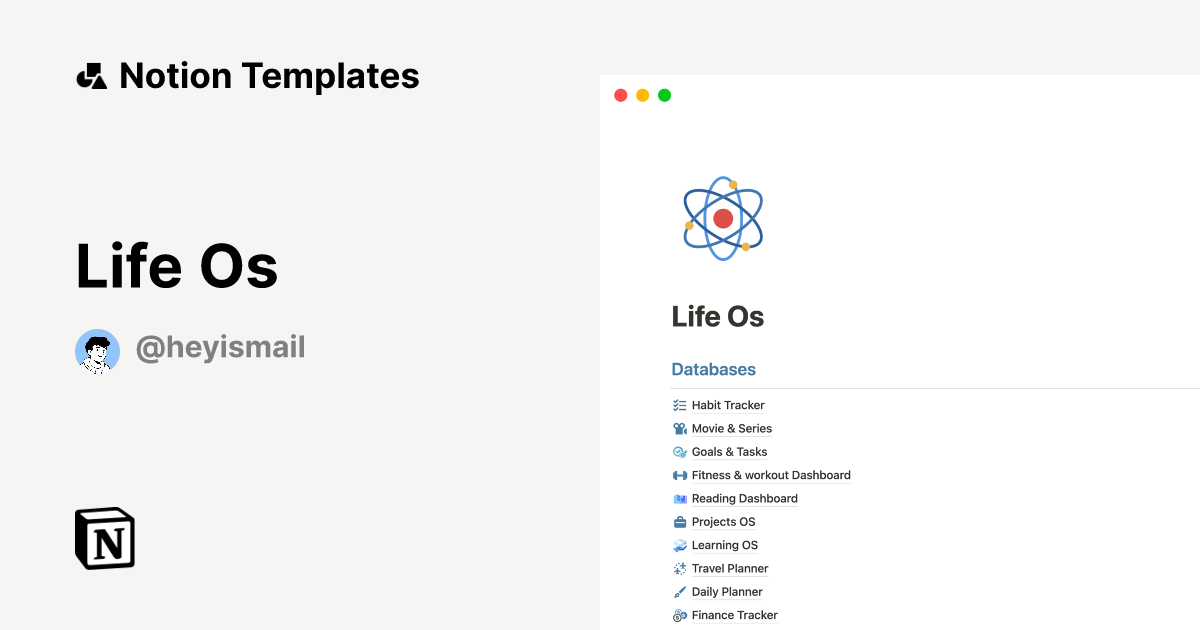 Life Os Template | Notion Marketplace