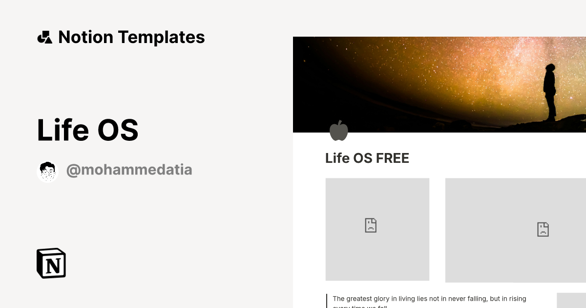 Life OS Template by mohammed atia | Notion Marketplace