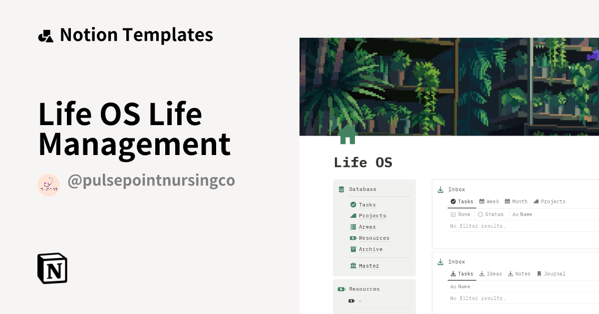 Life OS Life Management Template | Notion Marketplace