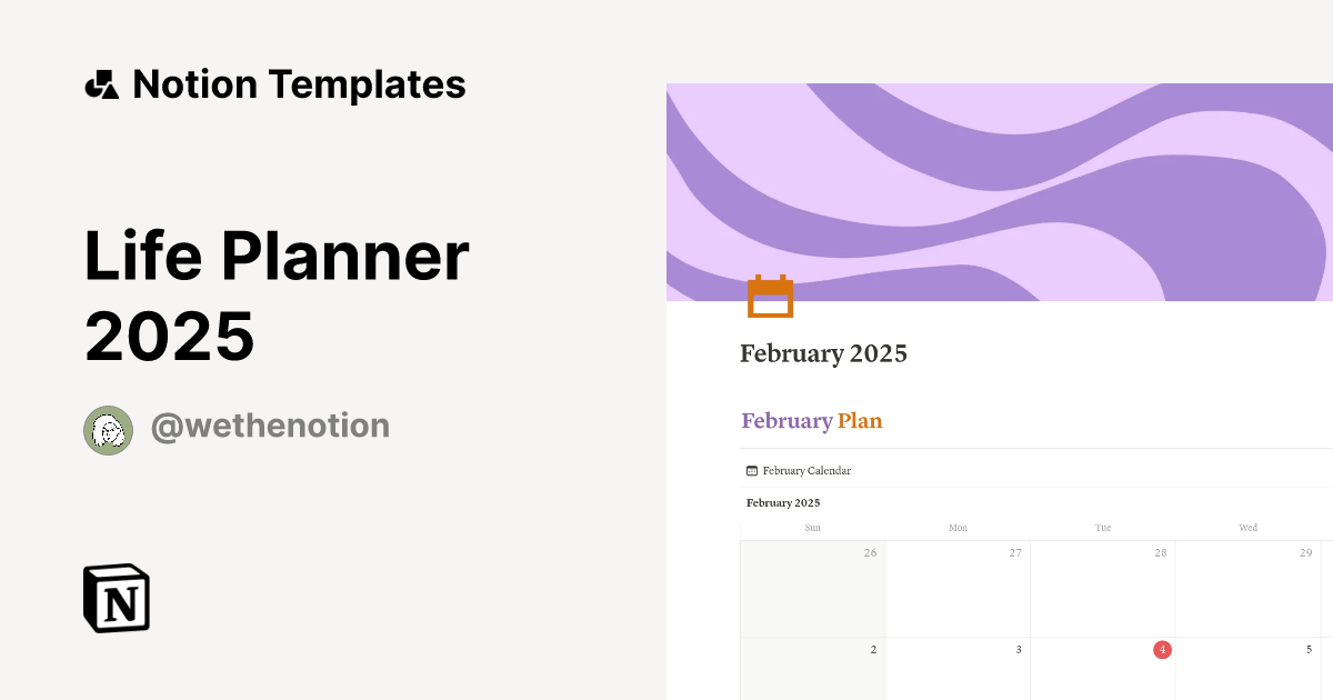 Life Planner 2025 Template | Notion Marketplace